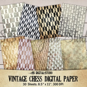 Chess,vintage, Checkered Pattern,digital, Paper, Background, Card ...