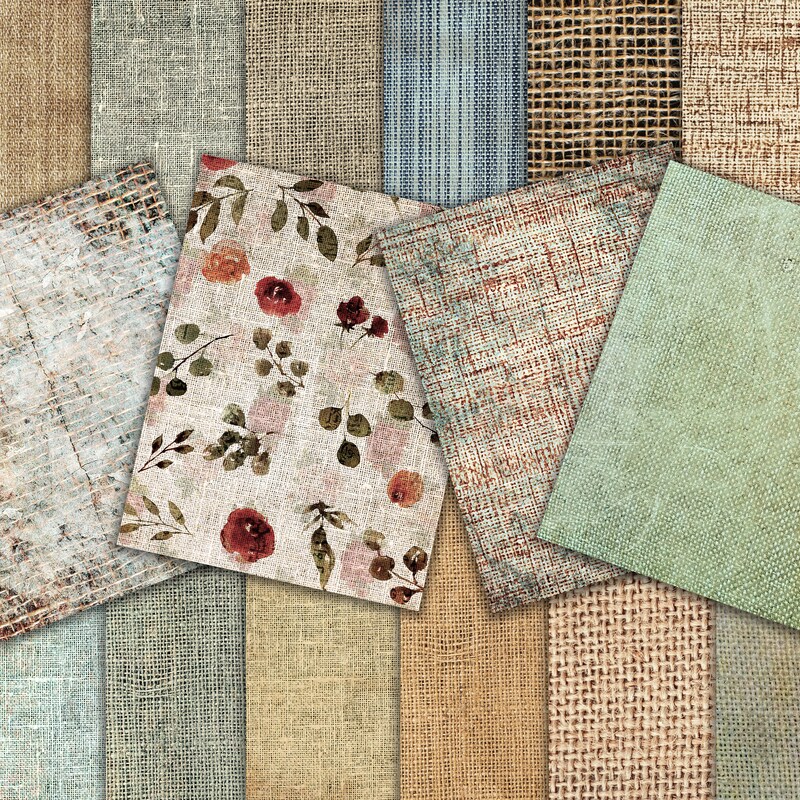 Burlap Digital Paper - Etsy