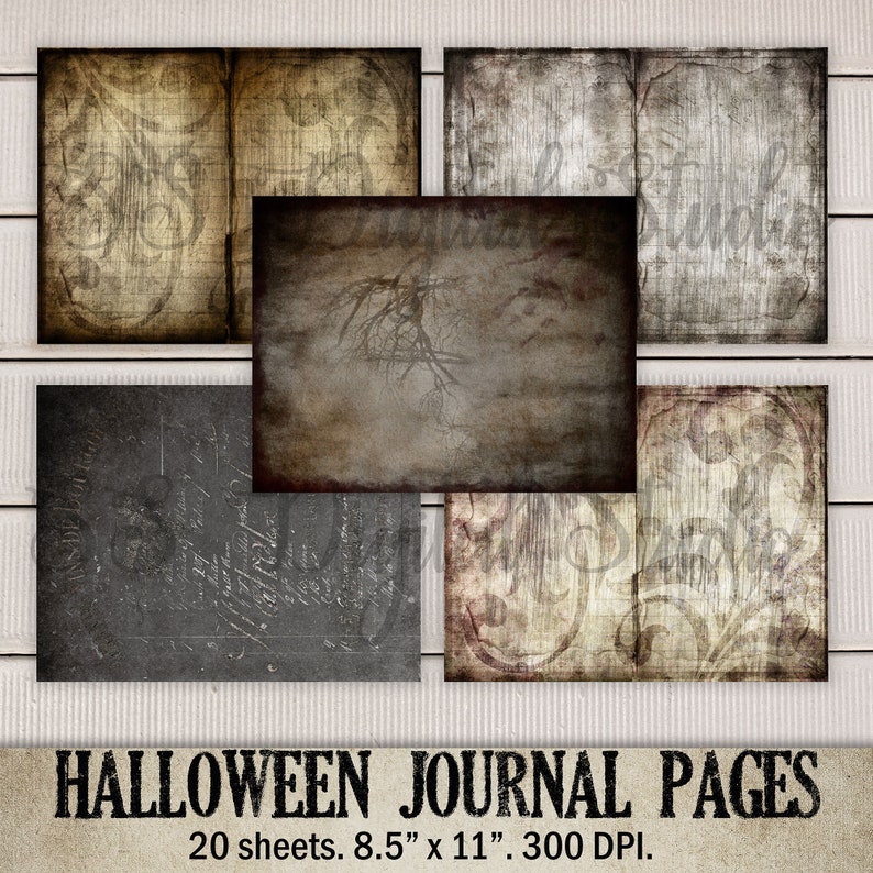Halloween Journal Paper Mystical Mysterious Junk Journal - Etsy