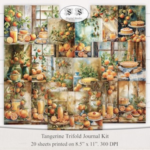 Printable Tangerine Folio Journal Kit - Get Creative With Citrus Dreams ...