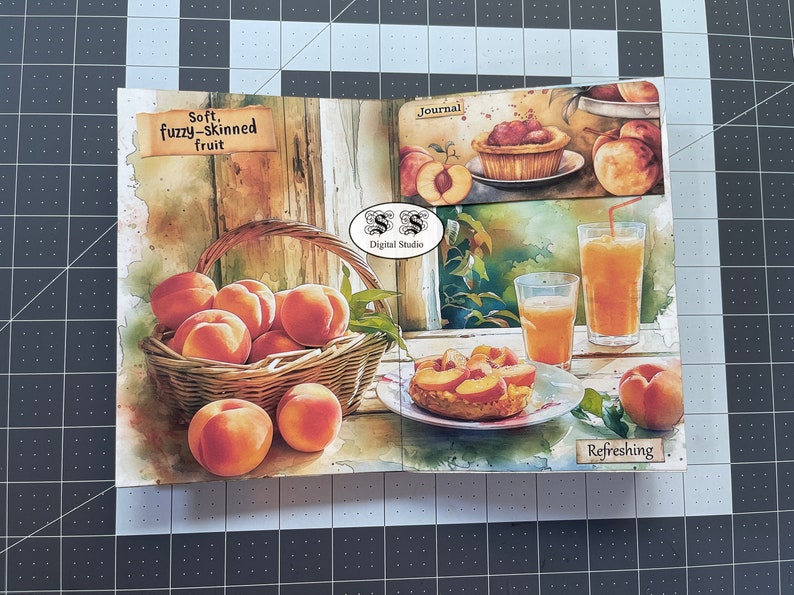 Printable Peach Harvest Folio Journal Kit - Etsy