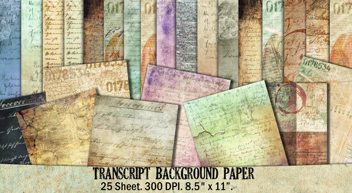 Vintage Antique Junk Journal Paper Transcript Scripted - Etsy