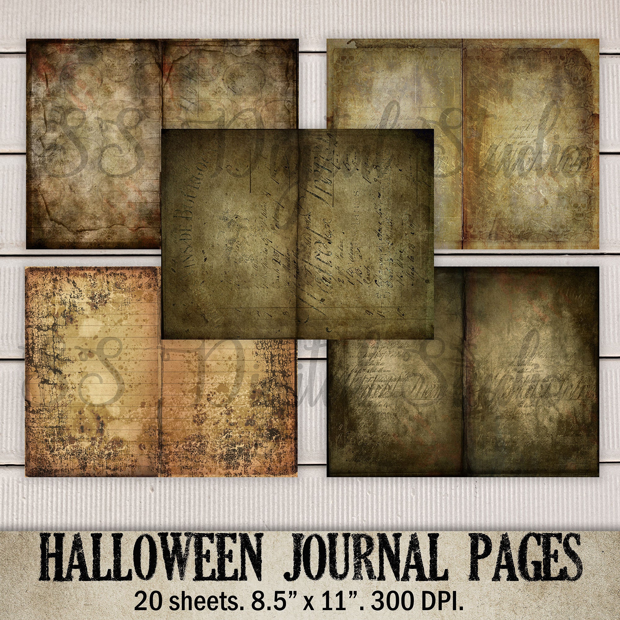 Halloween Journal Paper Mystical Mysterious Junk Journal | Etsy