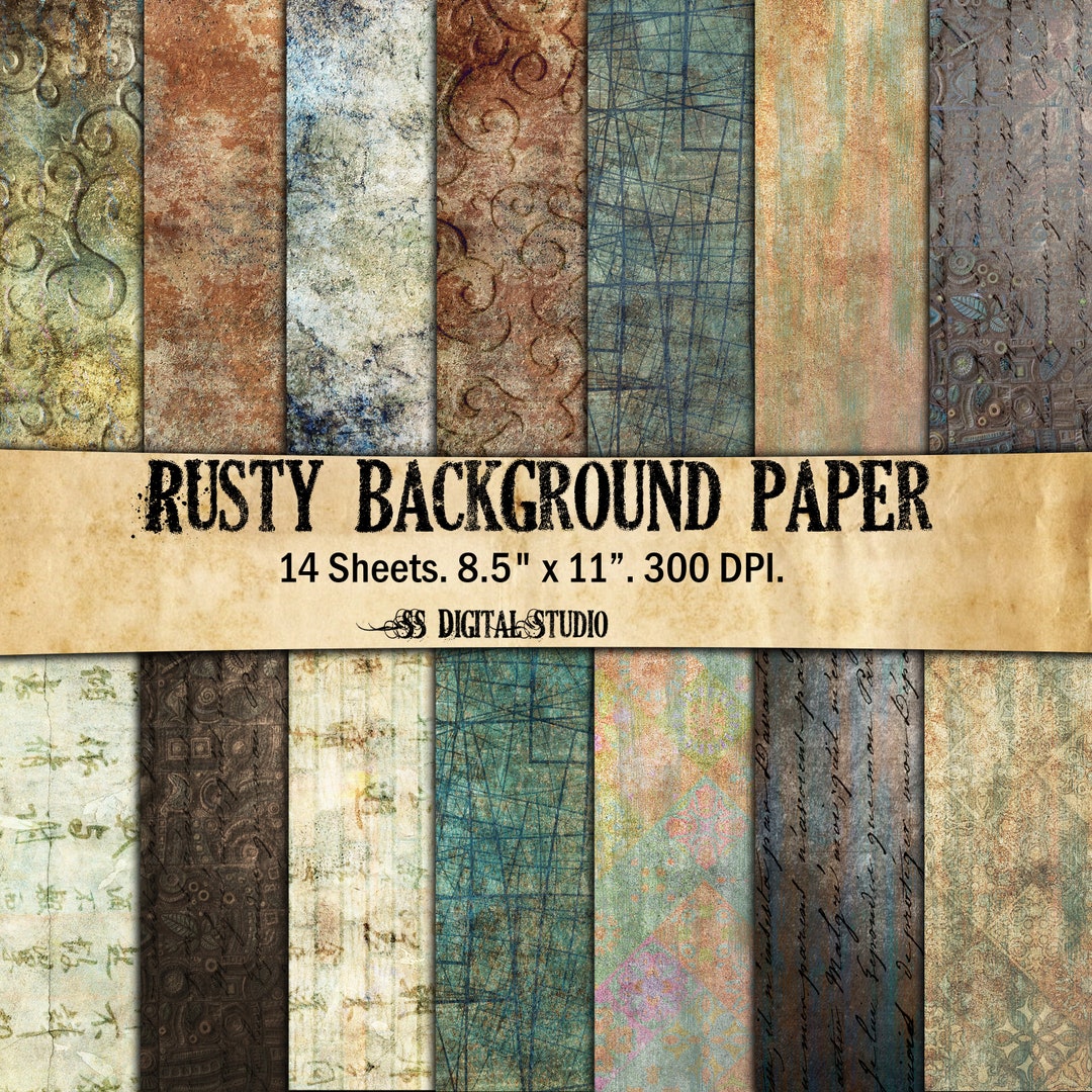 Rusty, Grunge, Paper, Vintage, Digital, Paper, Background, Card Making ...