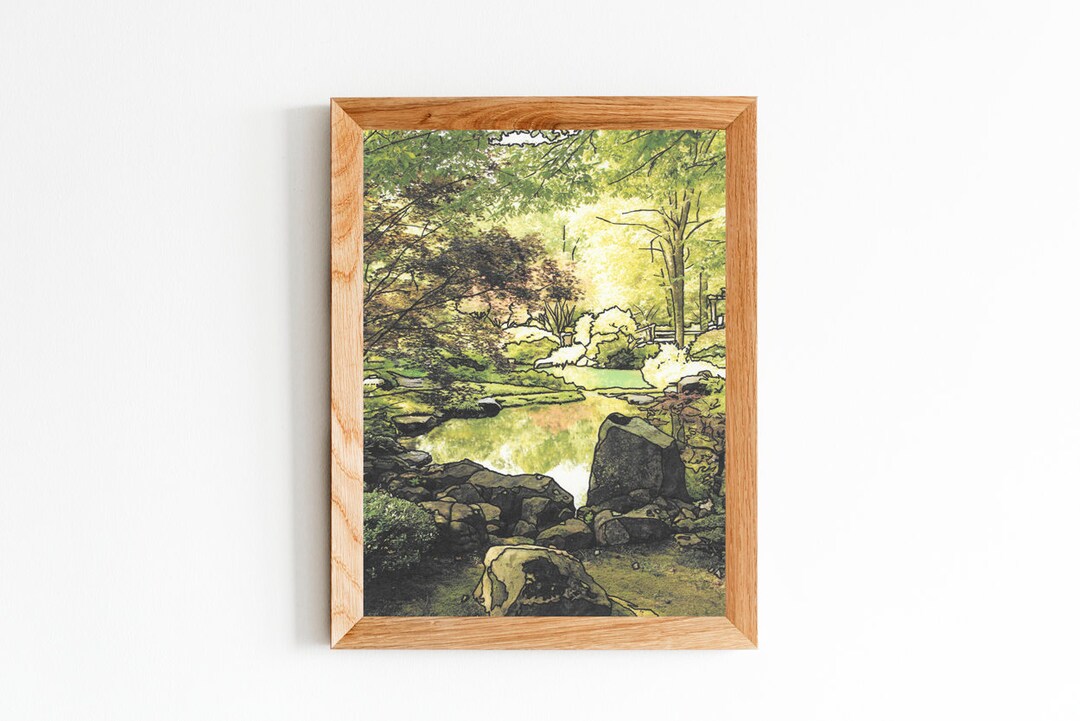 Botanical Zen Garden 8x10 Wall Art, Nature Wall Art, Green, Art Prints ...