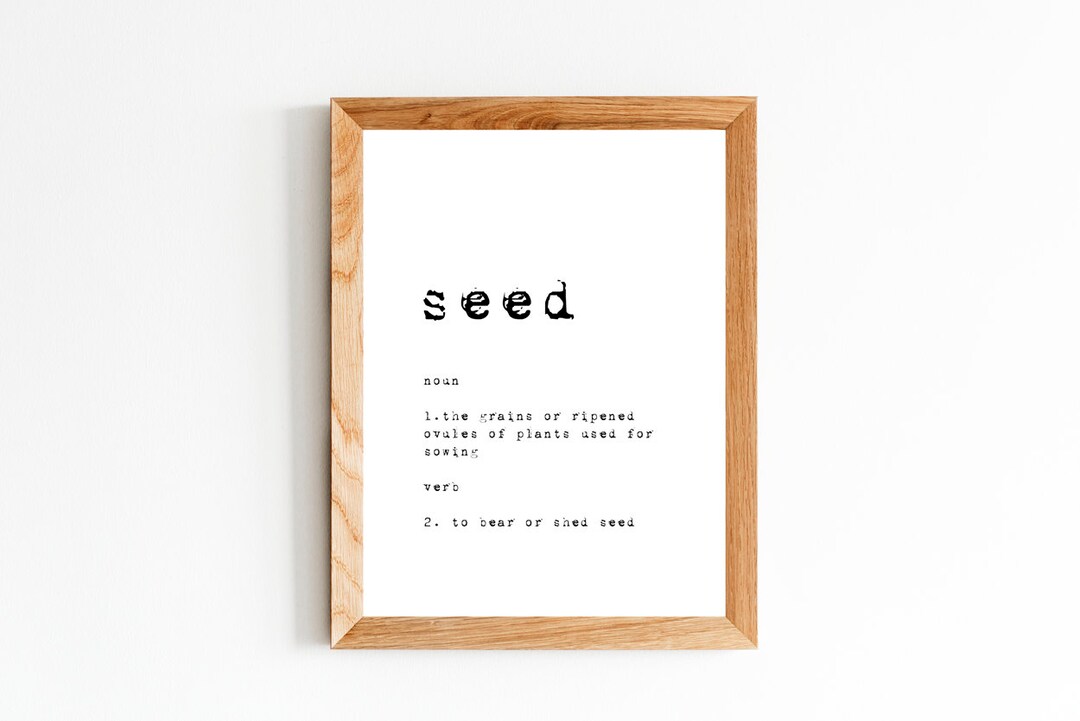 Definition Seed 8x10 Wall Art/Word Definition/Print Definition ...