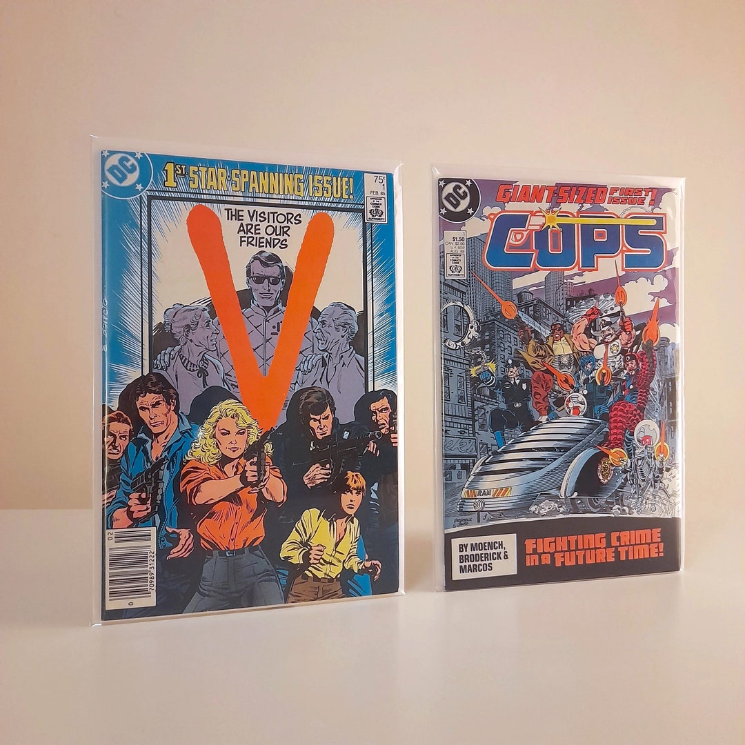 V and COPS, 1st Issues, DC Comics, 1980s, V 1985, Cops 1988, V the ...