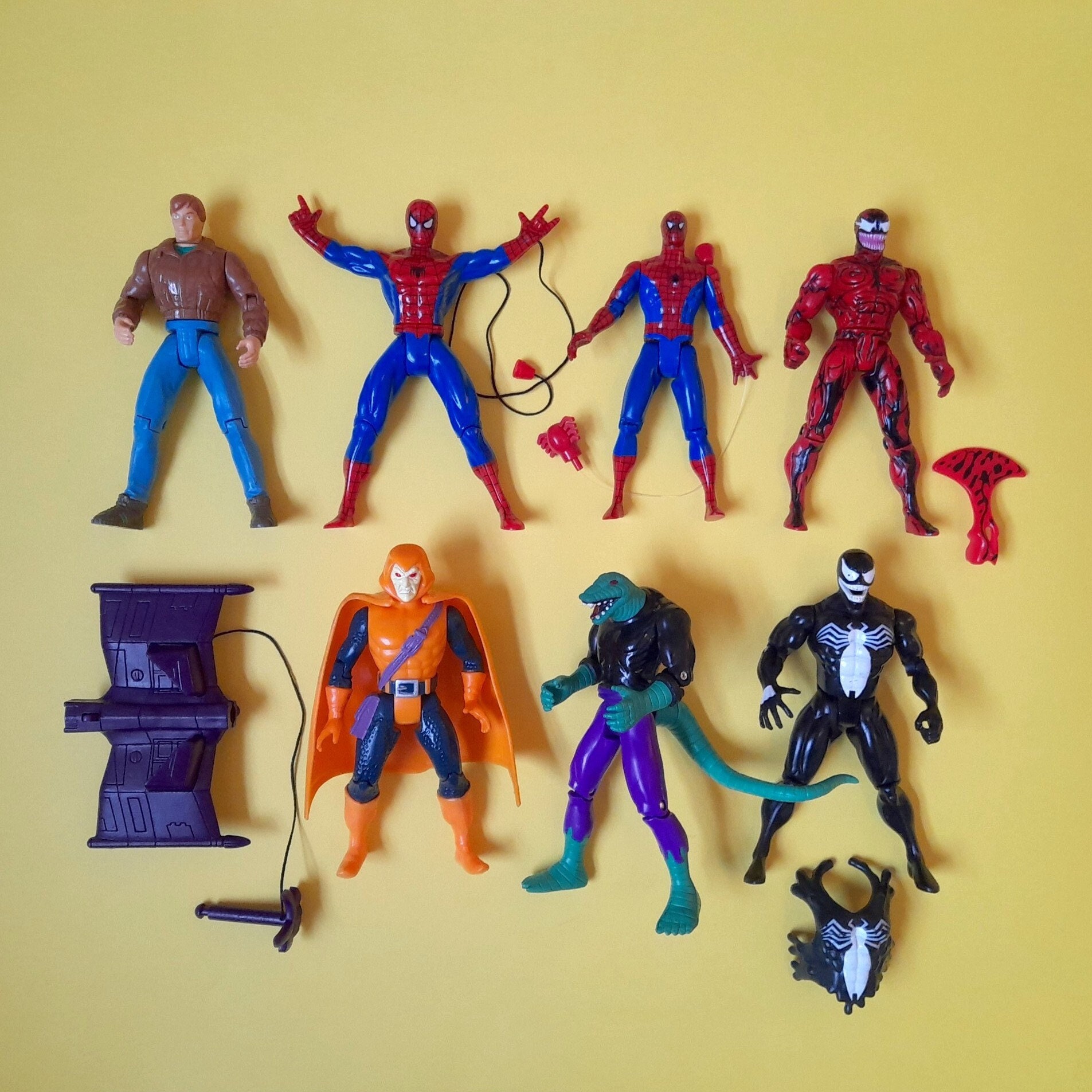 Spider man Action Figures Toybiz Marvel Comics 90s Toys Spider man Collector Spider man Memorabilia 90s Action Figures Etsy