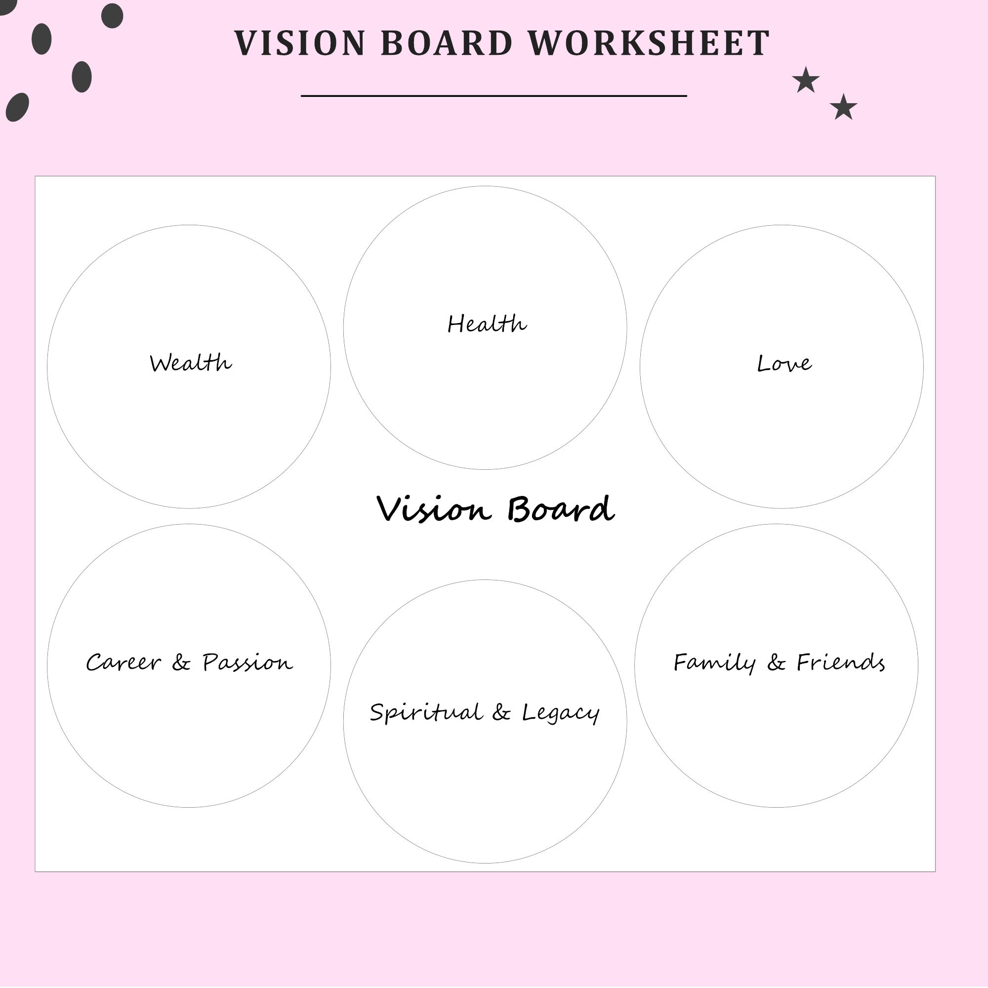 Law Of Attraction Vision Board Bundle Manifestation Etsy