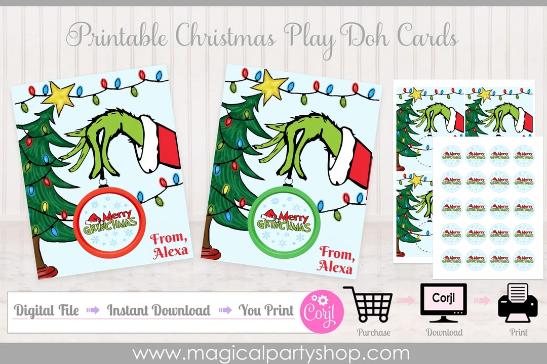 Christmas Playdoh Favors Christmas Cards | Class Christmas Party ...