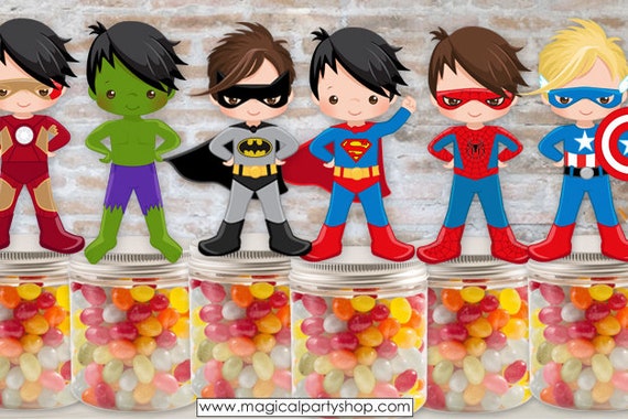 Superhero Party Favors Superhero Party Super Hero Party | Etsy