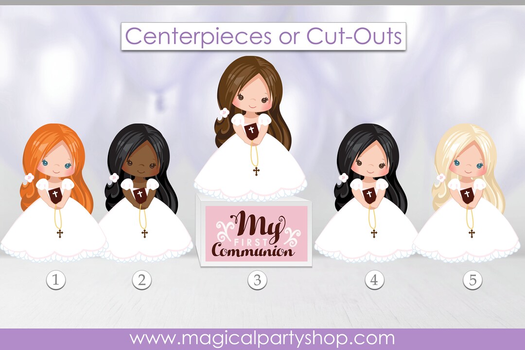 Personalized First Communion Girls | Communion Centerpieces | Bible ...