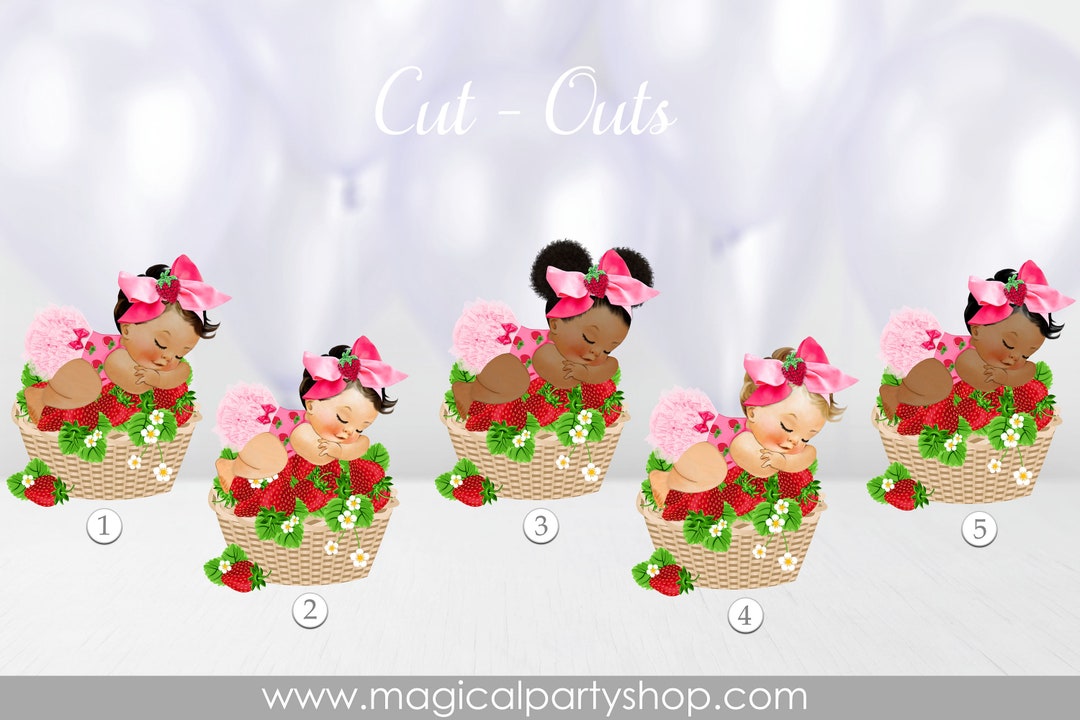 Baby Shower Centerpiece Princess Strawberry Summer | Sleeping Baby ...