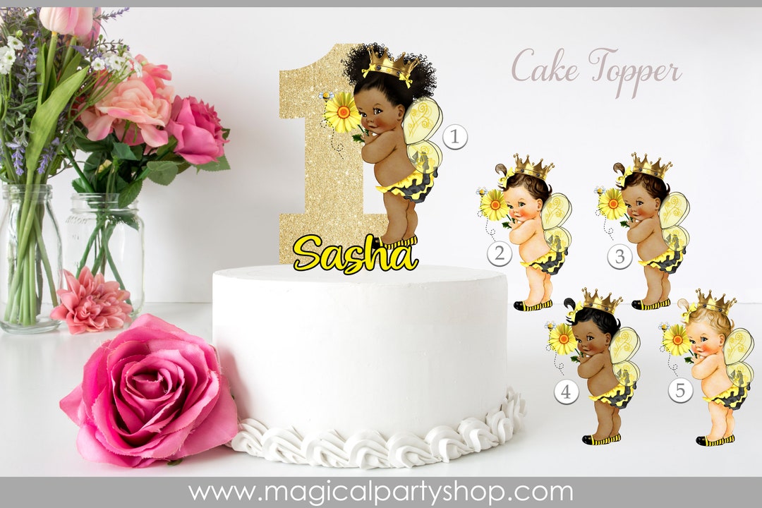 Baby Shower Centerpiece Queen Bee Cake Topper Princess Ruffle Pants ...