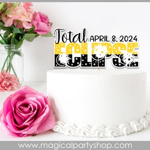 Solar Eclipse Cake Topper Decoration for Eclipse Watching Solar Eclipse ...