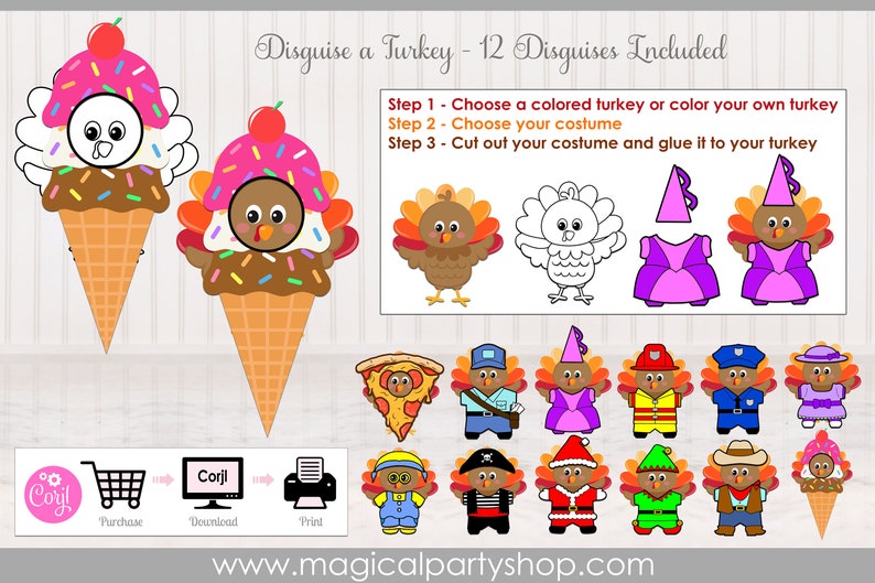 Disguise a Turkey | Printable Disguise a Turkey | Thanksgiving Crafts ...
