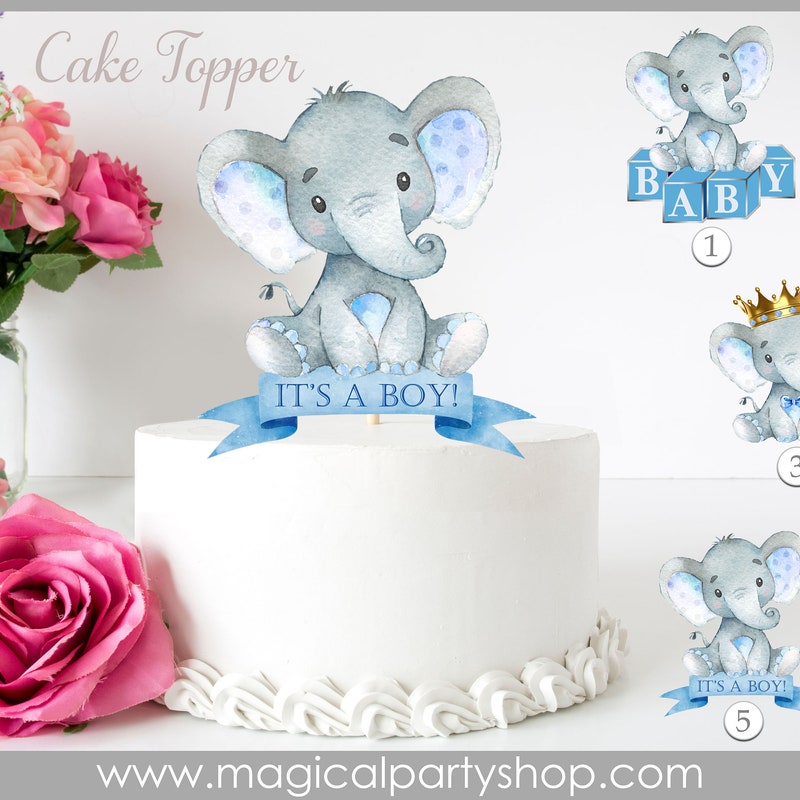 Elephant Cake Topper - Etsy