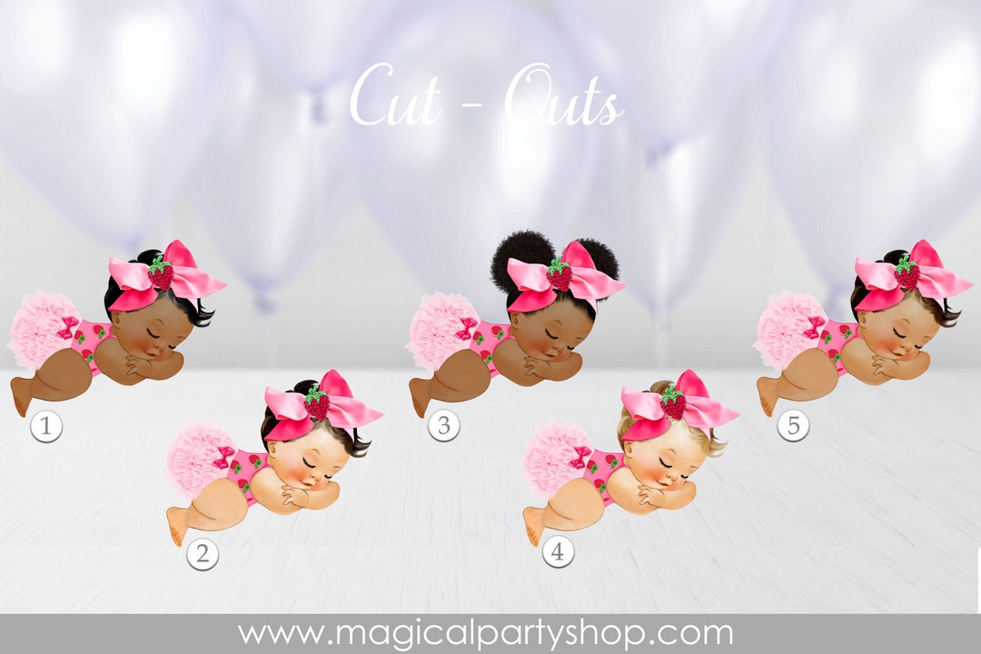 Baby Shower Centerpiece Princess Strawberry Summer | Sleeping Baby ...