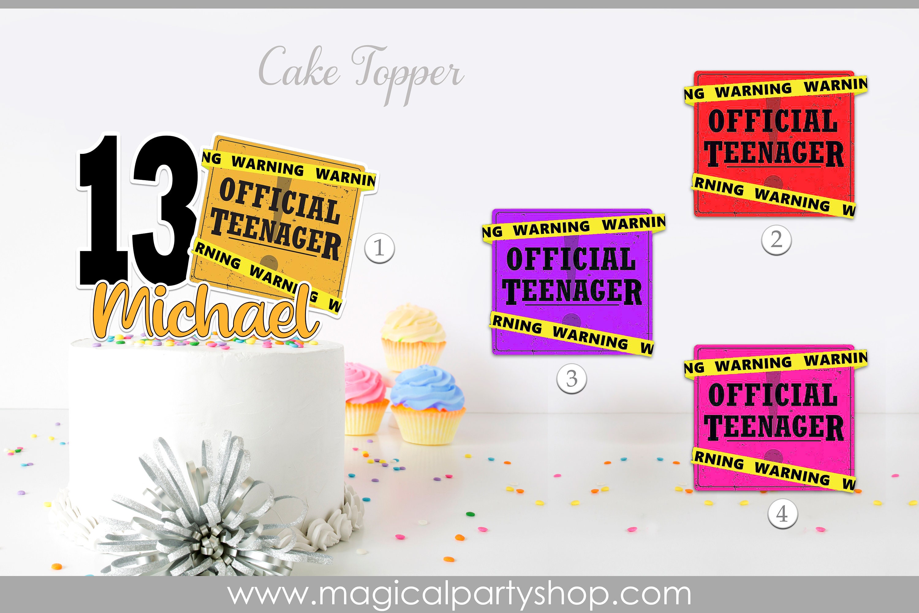 Official Teenager Cake Topper 13th Birthday Cake Topper 13 - Etsy