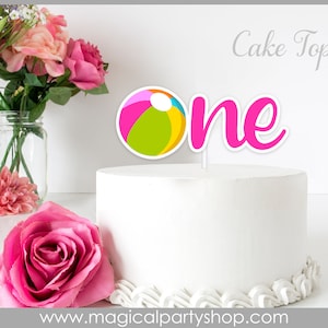 Beach Ball Cake Topper Centerpiece Pool Party Beach Ball - Etsy