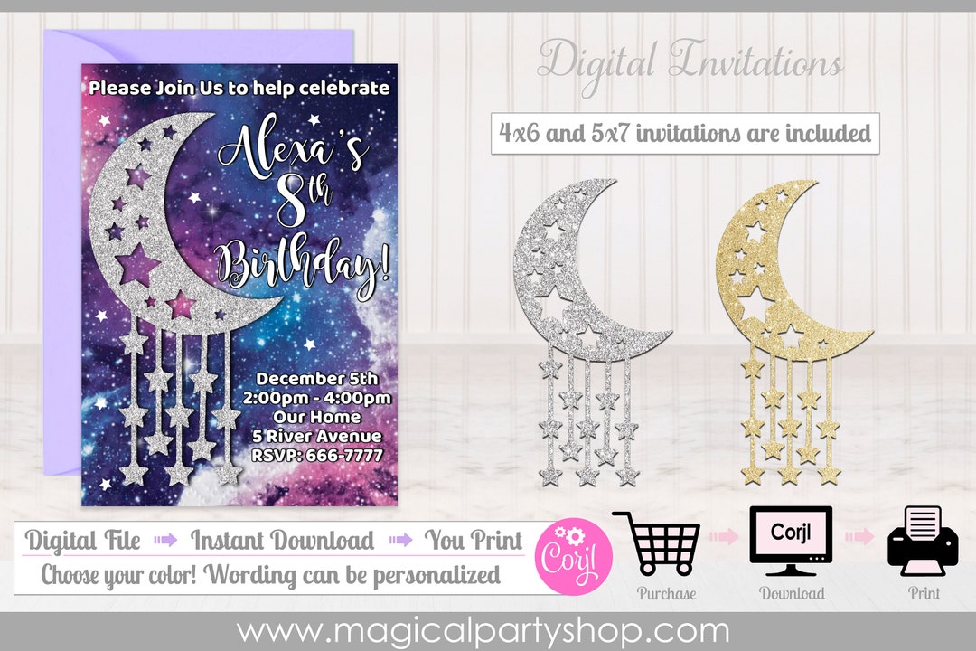 Galaxy Invitation | Space Invitation | Space Birthday Invitation ...