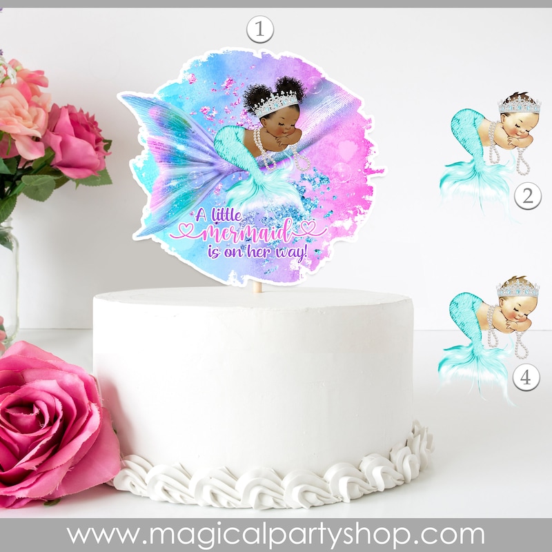 Mermaid Cake Topper - Etsy