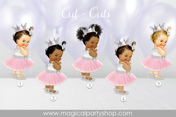 African American Baby Shower Crown Purple And Gold Princess