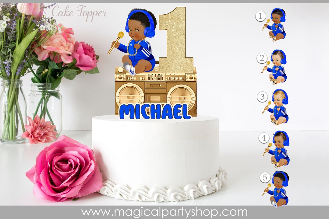 African American Prince Cake Topper | Royal Blue Baby Prince Shower ...