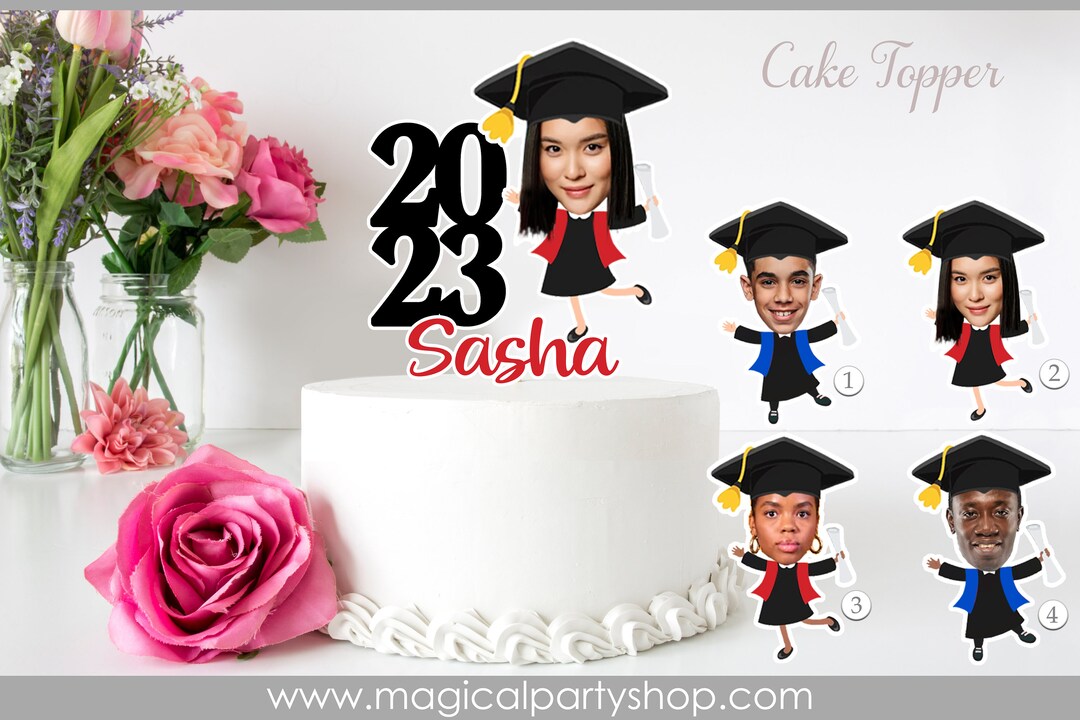 Graduation Photo Cake Topper | Custom Photo Face Cake Topper ...