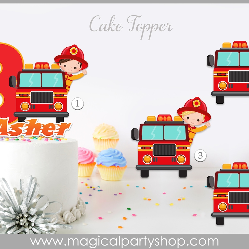 Firefighter Cake Topper - Etsy