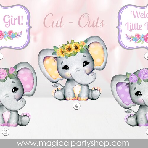 Elephant Baby Shower Centerpiece Elephant Party Decor - Etsy