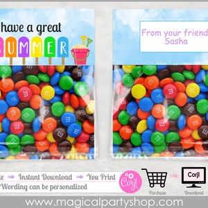 Have a Great Summer Candy Topper | Gift for Student | Cookie Bag Topper ...