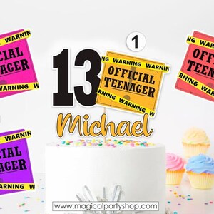 Official Teenager Cake Topper 13th Birthday Cake Topper 13 | Etsy