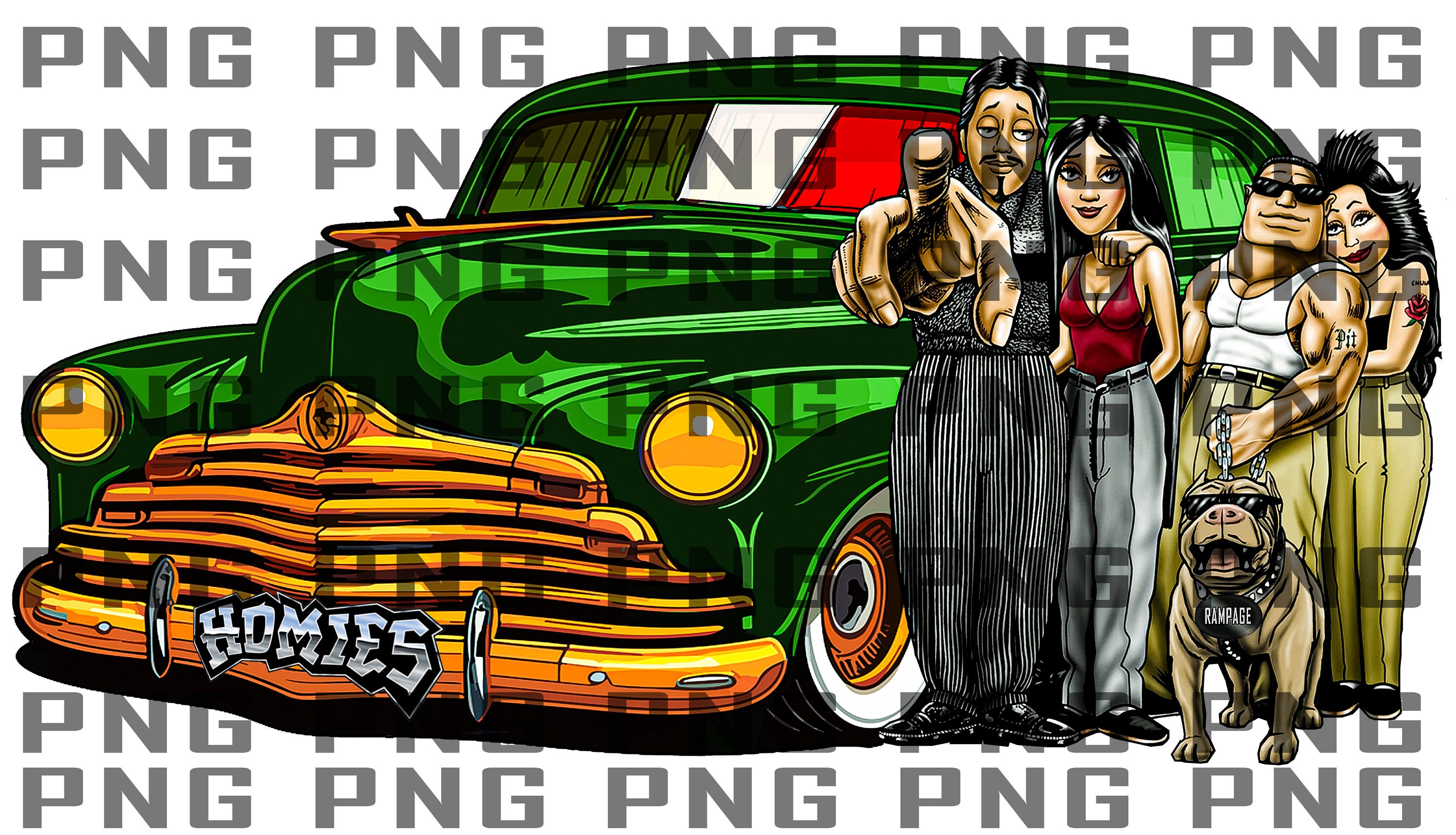 Homies With Lowrider PNG File - Etsy Homies With Lowrider PNG File - Etsy