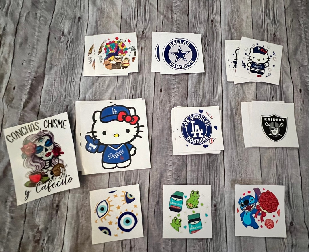 2-3in Circler Decals! Hello Kitty Dodgers, Raiders, Cowboys, La Dodgers ...