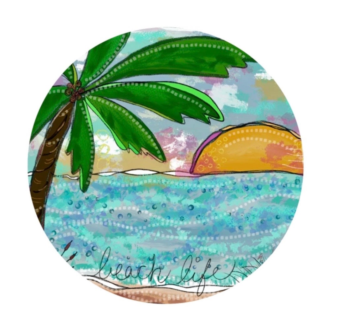 Beach Life . Sticker / Inspirationa/ Glitter / Ocean Art/ Beach Art - Etsy