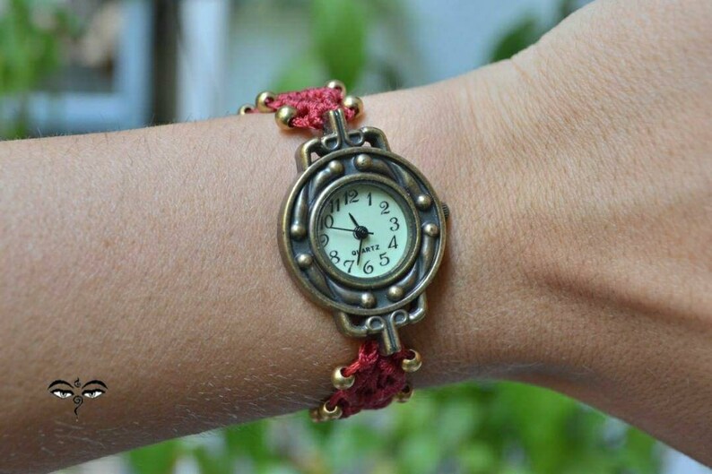 Macrame watches macrame bracelet women's wrist watches | Etsy