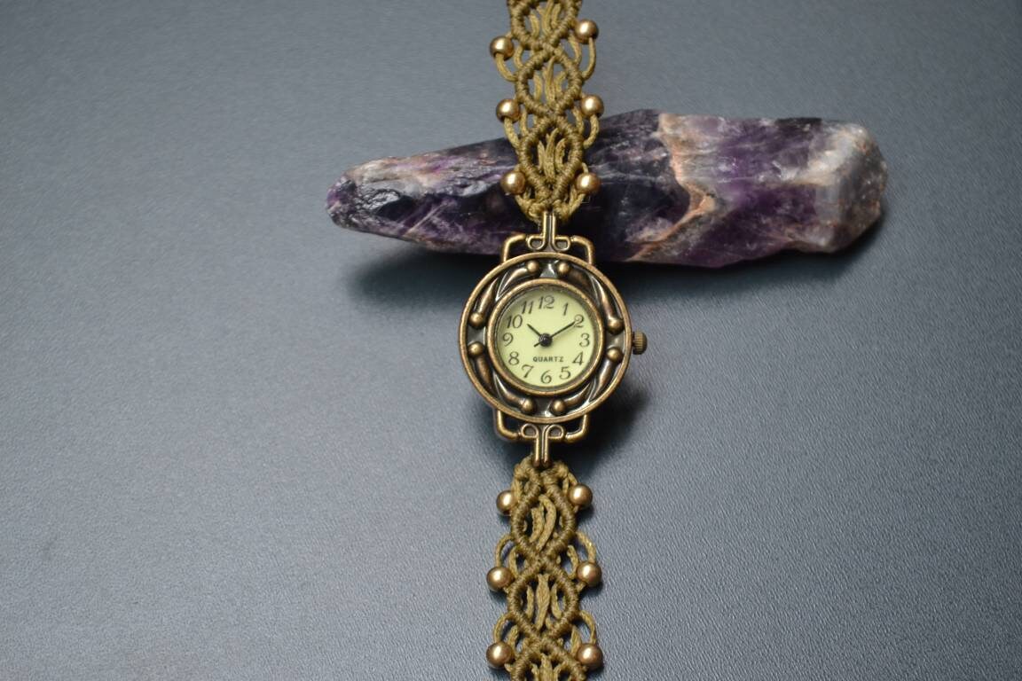 Women watches whist watch handmade watch macrame bracelet | Etsy