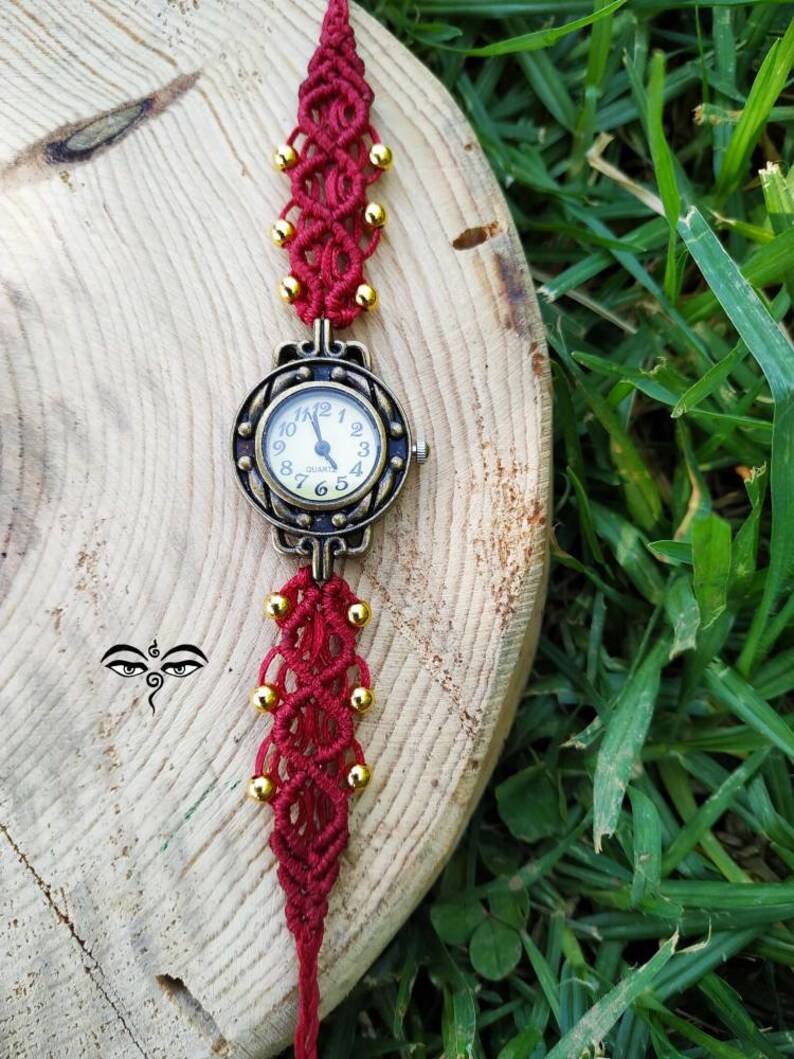Macrame watches macrame bracelet women's wrist watches | Etsy