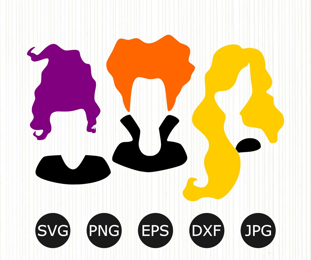 Sandersen Sisters Silhouette SVG | Sanderson Sisters | Halloween PNG ...