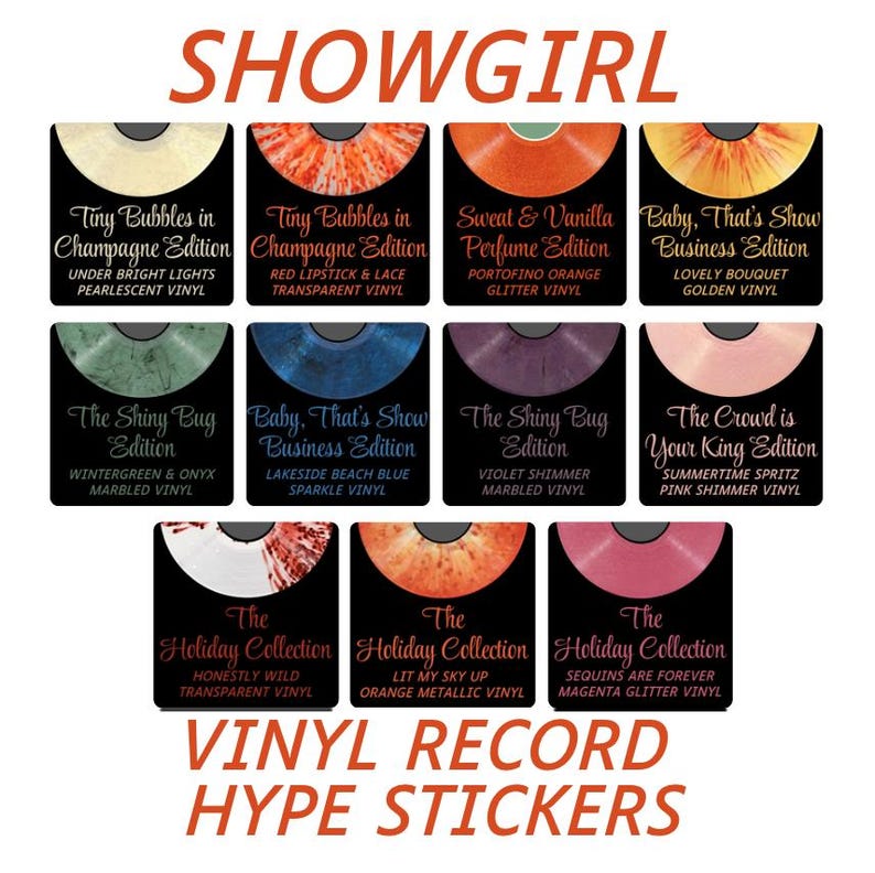 Showgirl Hype Sticker - Vinyl Record Hype Stickers, Replacement Sticker ...