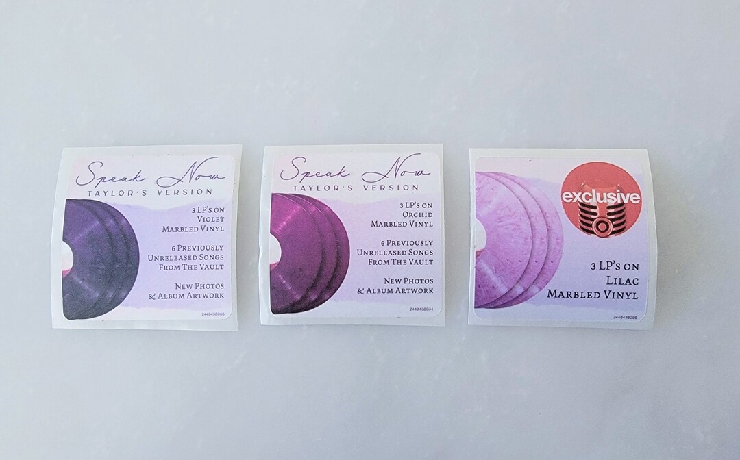 Speak Now TV Set of 3 Vinyl Hype Stickers, Violet Orchid Lilac Vinyl ...