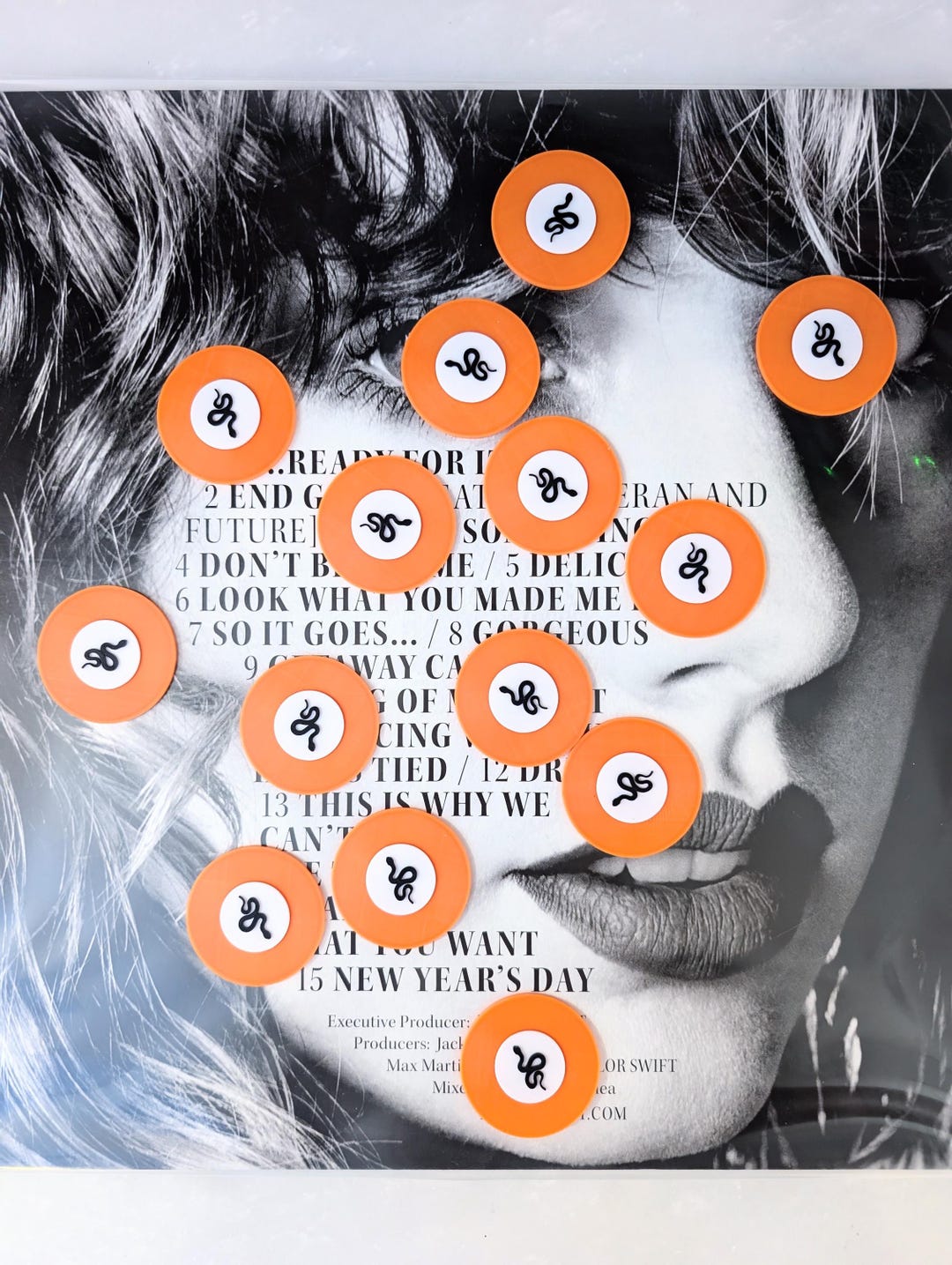 Mini Vinyl Record - Orange Record, Snake Label, Vinyl Record Magnet ...