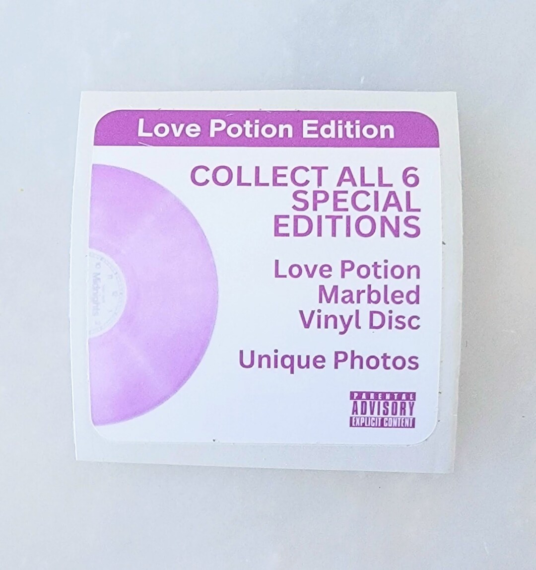 Love Potion Vinyl Hype Sticker, Midnights Love Potion, Replacement Hype ...