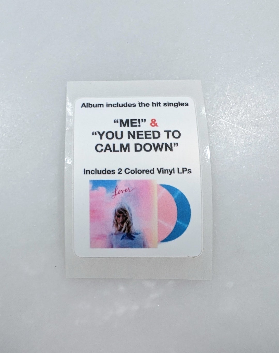 Lover Hype Sticker Pink & Blue Edition, Dupe Hype Sticker, Replica Hype Sticker, Vinyl Record ...