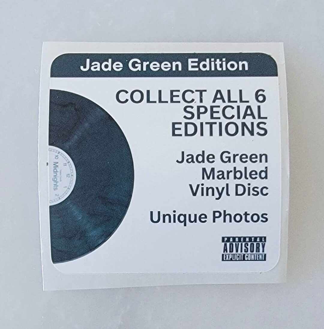 Jade Green Vinyl Hype Sticker, Midnights Jade Green, Replacement Hype ...