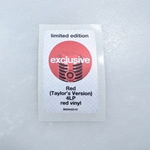 Red TV Hype Sticker Target 4LP Red Vinyl Edition, Dupe Hype Sticker ...
