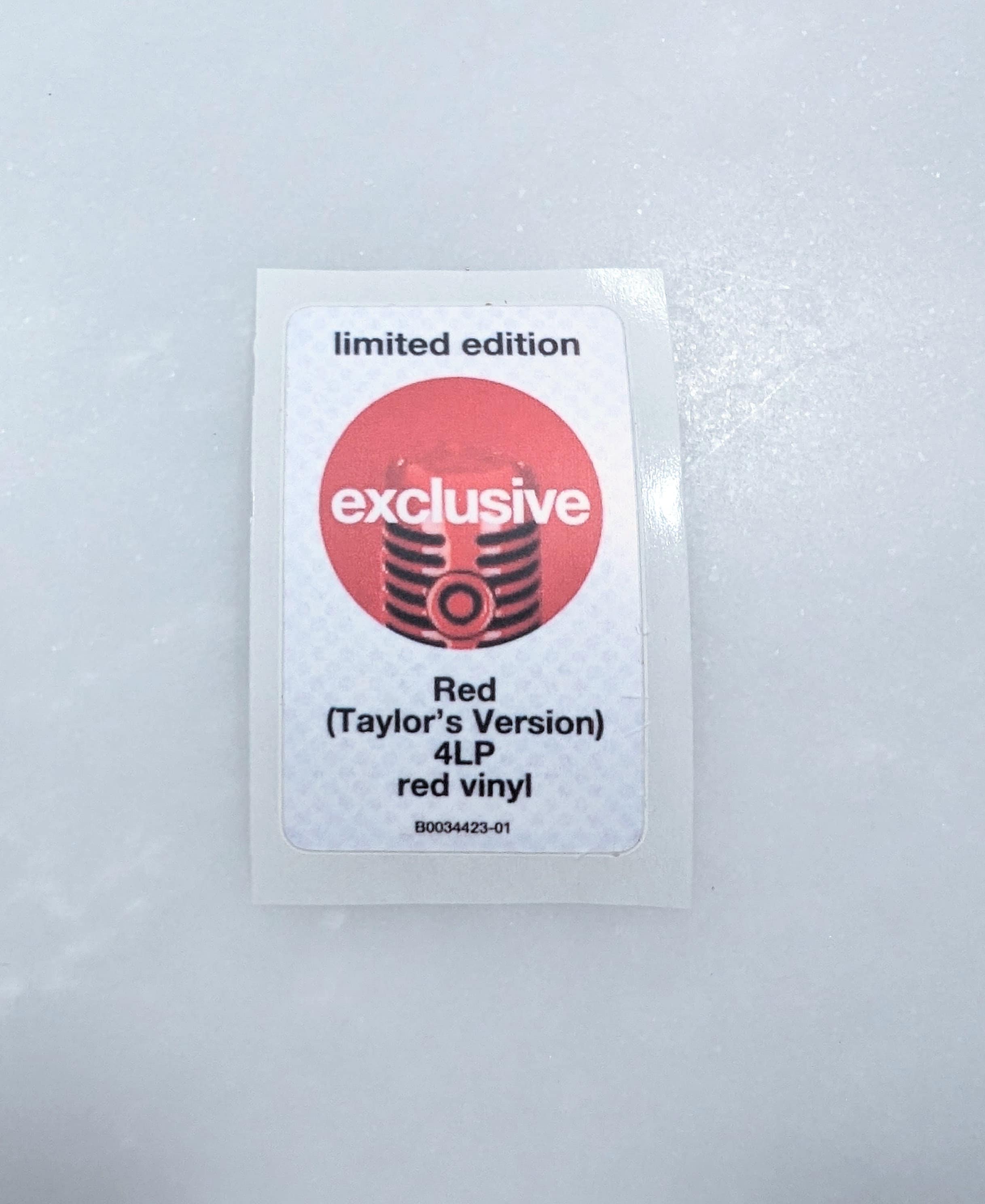 Red TV Hype Sticker Target 4LP Red Vinyl Edition, Dupe Hype Sticker ...