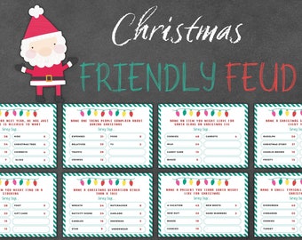 Christmas Friendly Feud Game, Printable Christmas Group Game, Fun ...