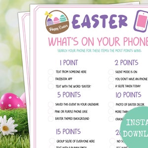 Easter What's on Your Phone, Fun Party Games, Fun Easter Activity ...